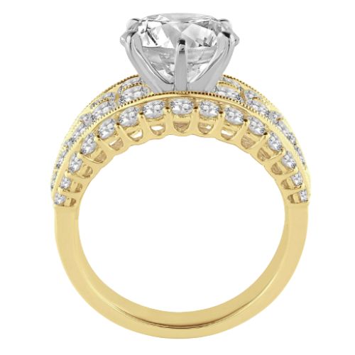 BRIDAL SETS Brand: ASHI DIAMONDS LLC. 14 Karat Two Toned 50 Diamonds= – Droste's Jewelry Shoppes